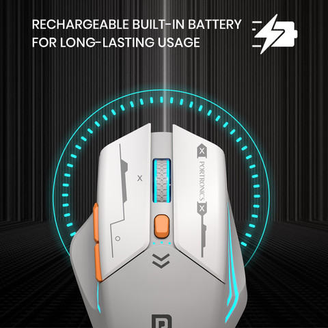 Portronics Vader Max Ambidextrous Optical Gaming Mouse 6 Buttons, 2400 ...