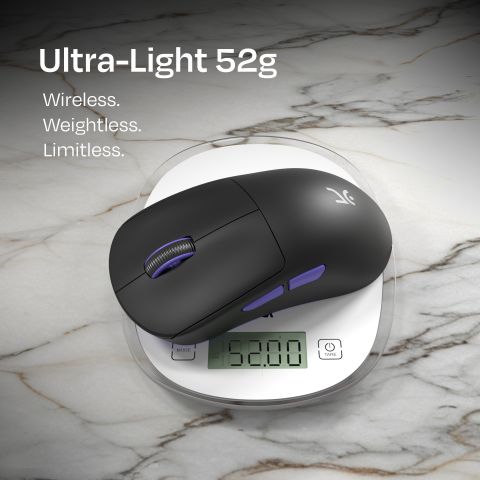 Kreo Anzu Ultralight Ergonomic Wireless Gaming Mouse for PC, 12000DPI ...