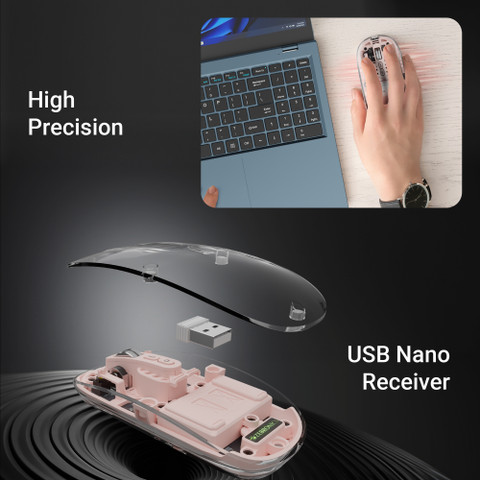 ZEBRONICS Sheer Wireless Ambidextrous Optical Mouse Rechargeable ...