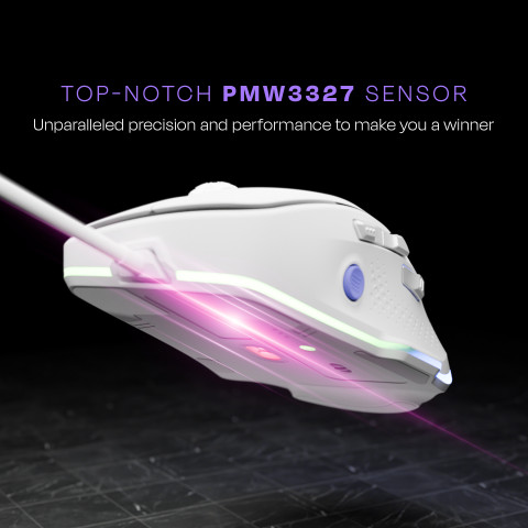 Kreo Hawk Wired Ambidextrous Optical Gaming Mouse Programmable Buttons ...