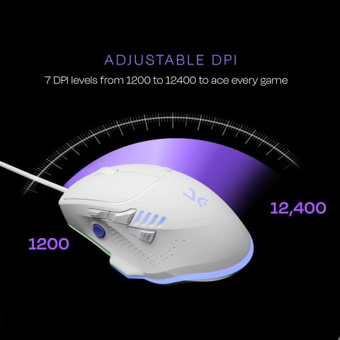 Kreo Hawk Wired Ambidextrous Optical Gaming Mouse Programmable Buttons ...