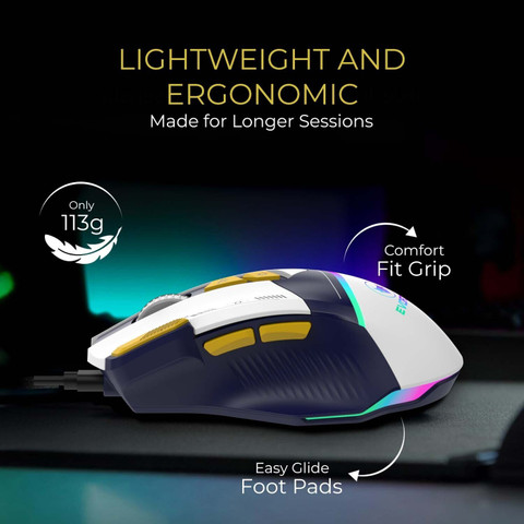 EVOFOX Blaze 12800 DPI Gaming Sensor and 8 Buttons RGB Wired ...