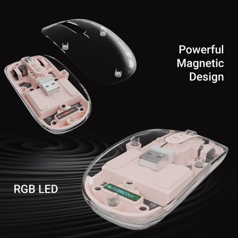 ZEBRONICS Sheer Wireless Ambidextrous Optical Mouse Rechargeable ...
