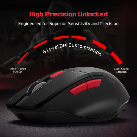 EVOFOX Shadow X Pro Wireless Ergonomic Optical Gaming Mouse Tri-Mode ...