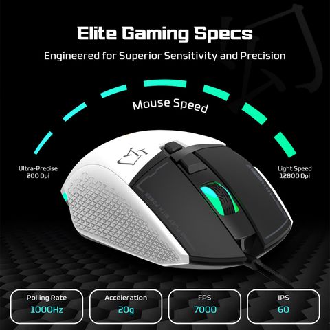 EVOFOX Phantom 2 Programmable Wired Ambidextrous Optical Gaming Mouse ...