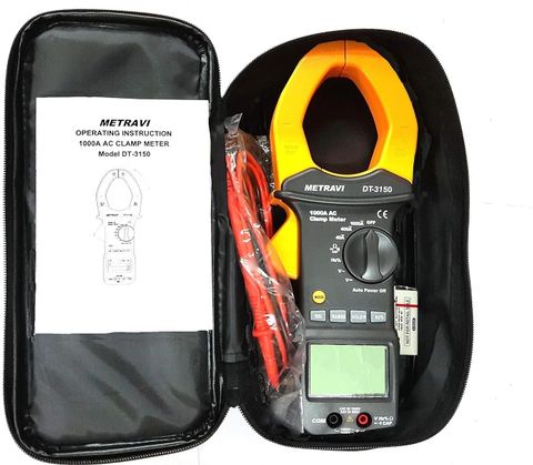 Metravi DT-3150 Big Jaw AC Clamp Meter, Fully Protected, 1000A AC ...
