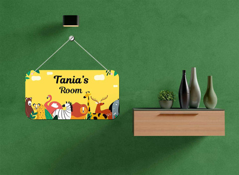 ARTBUG Wooden Tania Door Sign Kids Room Name Plate Price in India - Buy ...