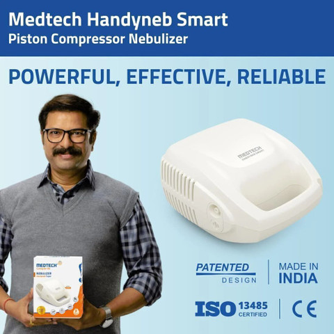 Medtech Handyneb Smart Compressor Nebulizer Machine for Adults & Kids ...