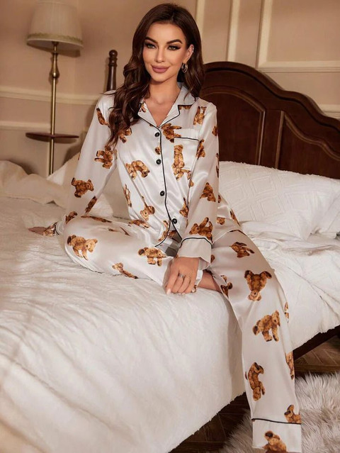 RD FASHIONNSE Women Self Design White Night Suit Set Price in India ...