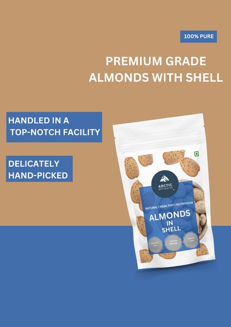 Arctic Dryfruits California Almonds in Shell 250g | Whole Natural Badam ...