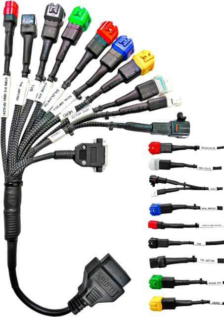 Danlite T300 OBD-II Scanner Fuel Pressure with BS6 BS7 Bike Cable OBD ...