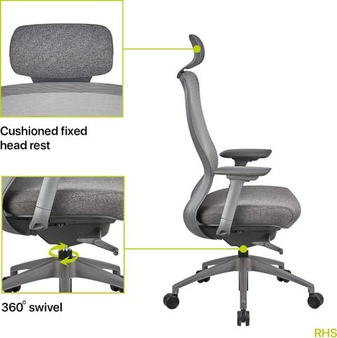Featherlite Helix HB Mesh Fabric Office Adjustable Arm Chair Price in ...