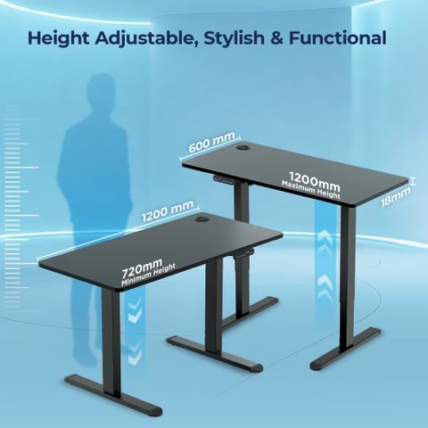 The Sleep Company AeroPlus Electrical Adjustable Desk 1200x600x700 ...