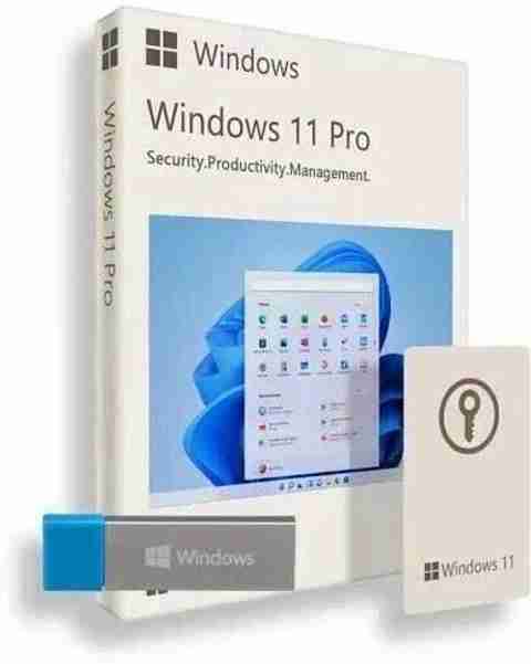 MICROSOFT Windows 11 Professional Box FPP USB 3.0 Retail Pack Retail 64 ...