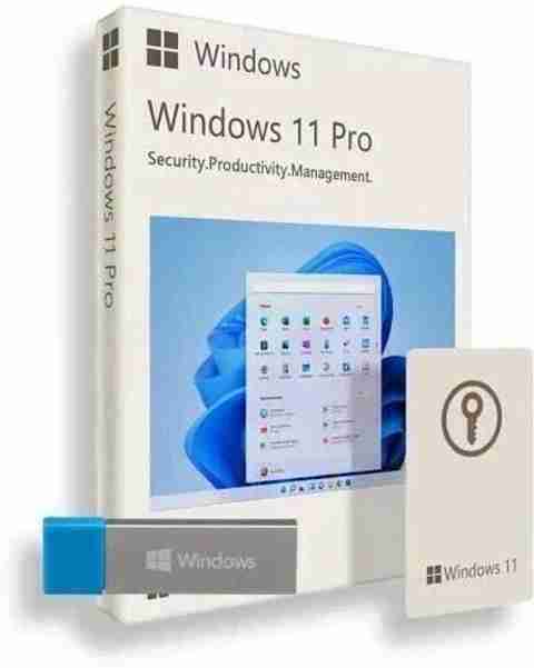 MICROSOFT Windows 11 Professional Box FPP USB 3.0 Retail Pack Retail 64 ...