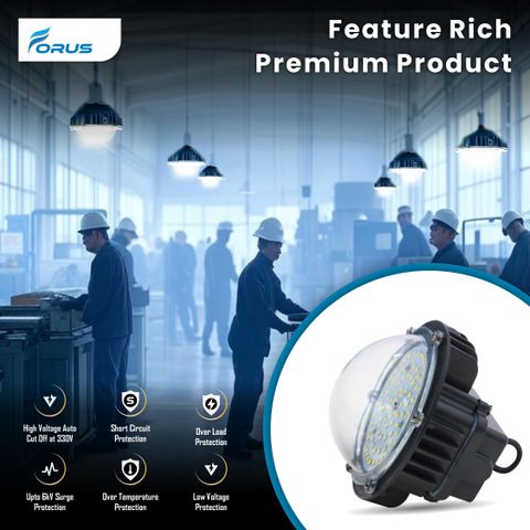 FORUS 40W LED Well Glass Light with 5 Years Warranty, Light for ...