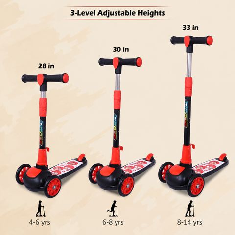 SPEEDFOX Foldable Kids Scooter 3 Wheel for Boys Girls | Adjustable ...