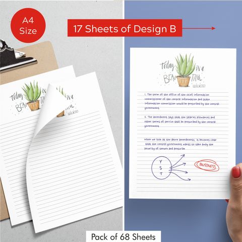 Flipkart.com | Zaslan Stationery Writing Paper Ruled A4 100 gsm A4 ...