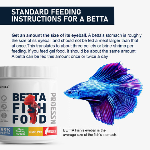 TUNAI Betta Fish Food Enriched with 55% Protein 600 Microns Micro ...
