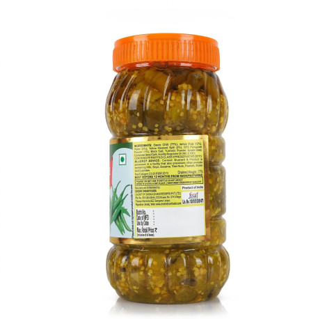 Chokhi Dhani Green Chili Pickle 500 gm, Garlic Pickle 200 gm, Spicy ...