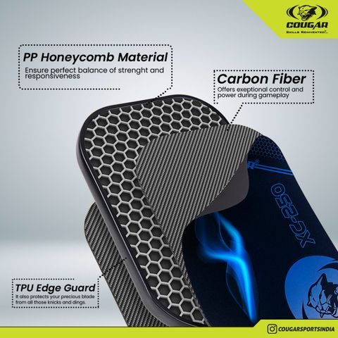 COUGAR Carbon Fibre ComfortGrip Pickleball Paddle-Light Weight Racket,1 ...