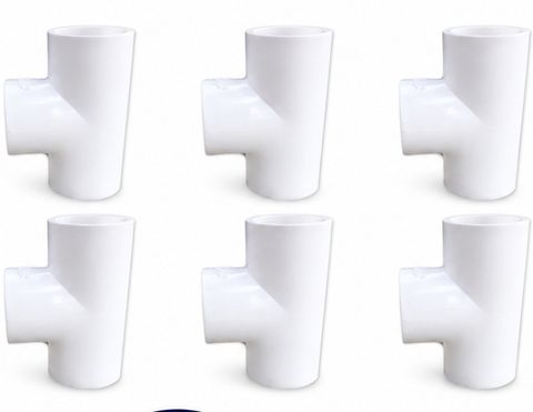 wingrip 1/2" Tee Upvc Pack6 3-Way Tee Pipe Joint Price in India - Buy ...
