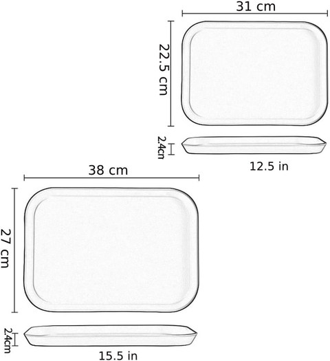 large serving tray size