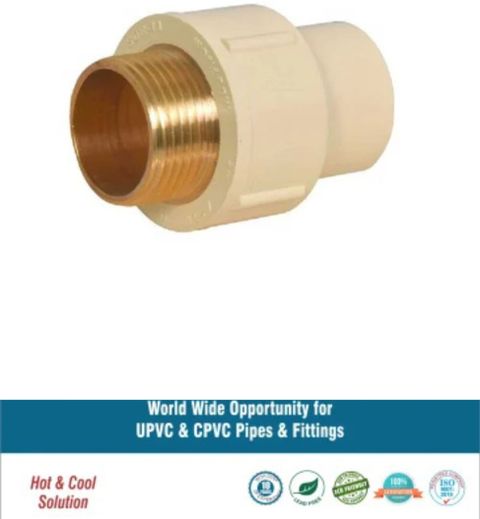 Fitvit CPVC BRASS MTA 25MM (1'), PACK OF 5 PCS, 25 mm Plumbing Pipe ...