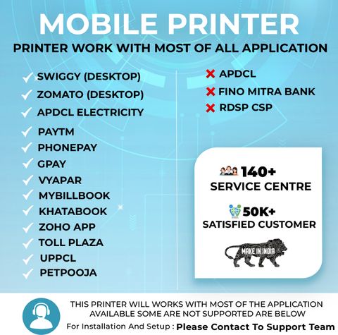 Posiflow 58mm Mini Portable Inkless Thermal Printer with All accesories ...
