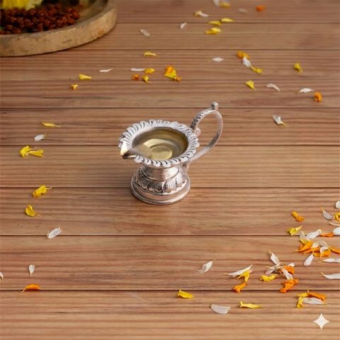 INTERNATIONAL GIFT International Gift German Silver Pooja Thali 12 Inch ...