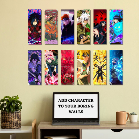Naruto Posters Pack of 12 (30.4 x 11.4 cm) 300 GSM | Naruto Wall Decor ...