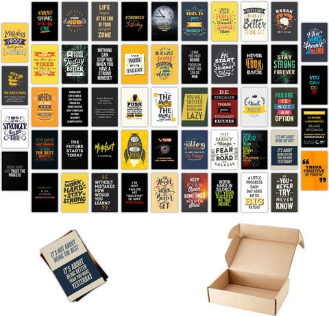 Pack of 54 Motivational Aesthetic Wall Collage kit Posters | Posters ...