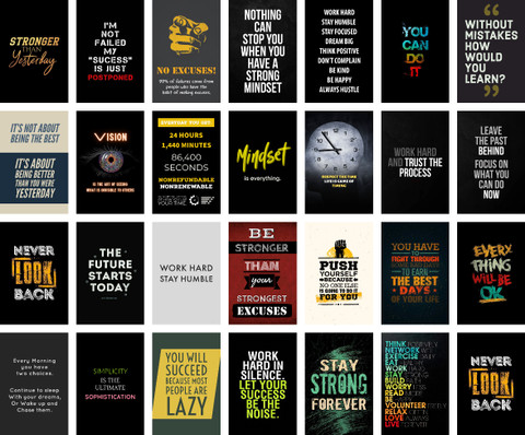 Pack of 54 Motivational Aesthetic Wall Collage kit Posters | Posters ...