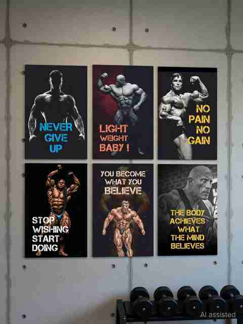 Gym posters for Wall (12 x 18, 300 GSM), Poster for Gym Motivation ...
