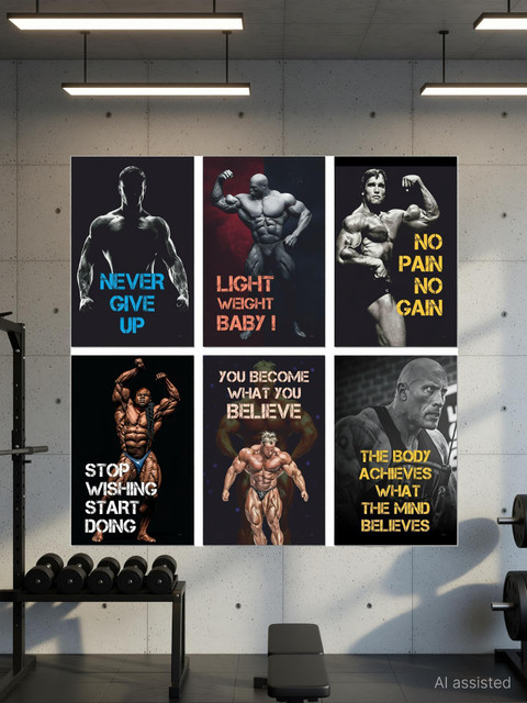 Gym posters for Wall (12 x 18, 300 GSM), Poster for Gym Motivation ...