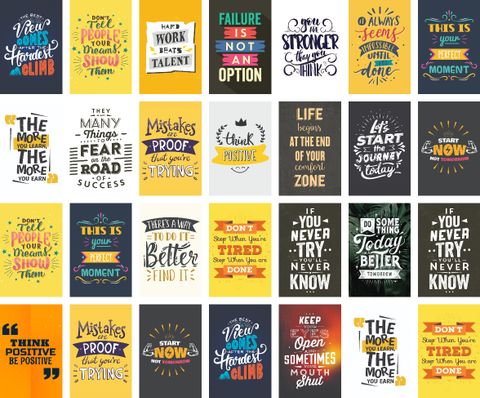 Pack of 54 Motivational Aesthetic Wall Collage kit Posters | Posters ...