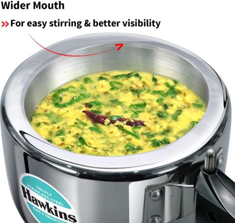Hawkins Triply Stainless Steel Pressure Cooker 4.5L(HSST45), 1.5L ...