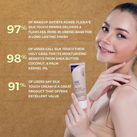 Flicka Silk Touch Milk-Cream Moisturizer for Face Makeup Long-Lasting ...
