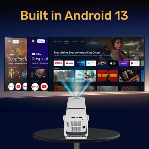 WZATCO Yuva Go Plus 1080p Native, Android 13.0 Smart Home 4k HDR (9000 ...