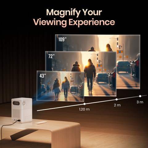 Portronics Beem 500 Smart Projector, 8K Support / 1080p Native, 16W ...