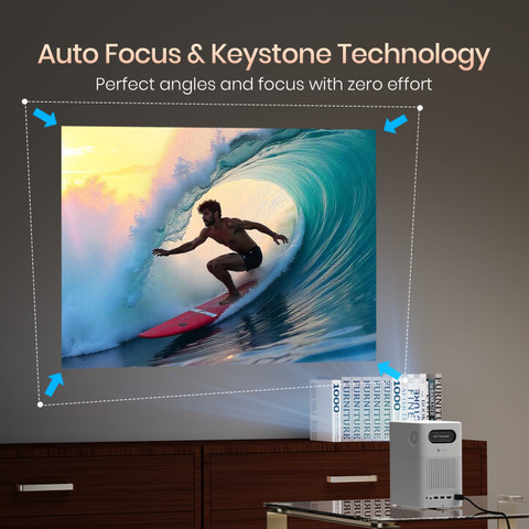 Portronics Beem 500 Smart Projector, 8K Support / 1080p Native, 16W ...