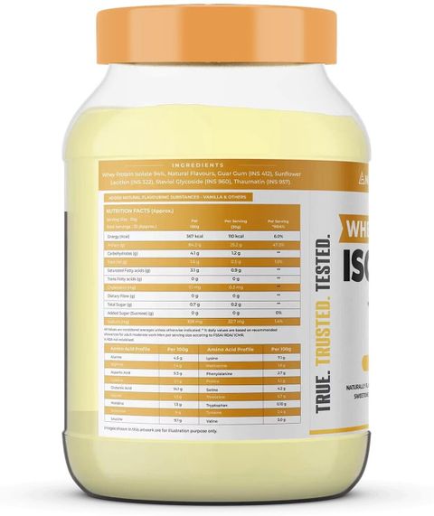 NATURALTEIN Natural Whey Protein Isolate. Naturally Flavoured, No ...