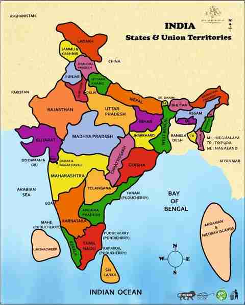 JJAK India Map Puzzle | Educational Wooden Puzzle for Kids | Learning ...