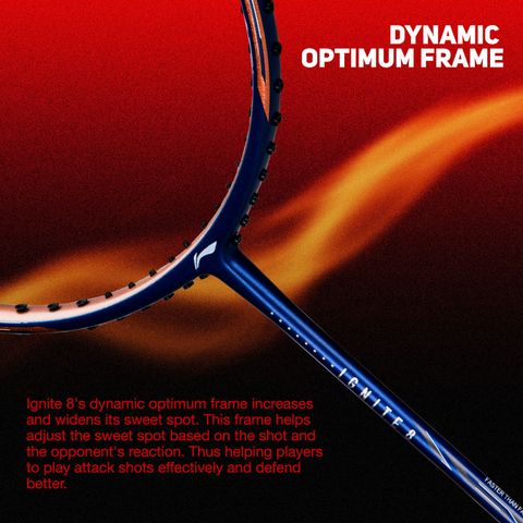 LI-NING Ignite 8 Japanese Carbon Graphite White, Red Unstrung Badminton ...