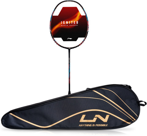 LI-NING Ignite 8 Japanese Carbon Graphite White, Red Unstrung Badminton ...