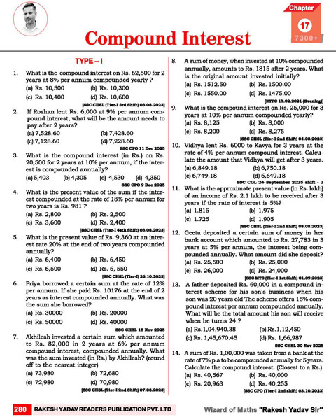 Ssc Mathematics 7300+ Chapter-Wise Questions, Type-Wise Questions ...