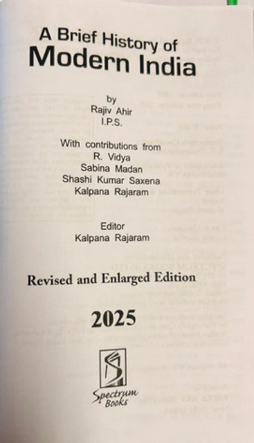Spectrum A Brief History Of Modern India – Latest Edition 2025 100% ...