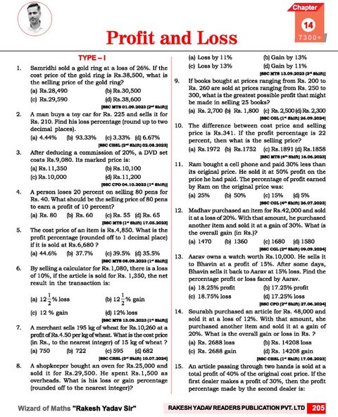 Ssc Mathematics 7300+ Chapter-Wise Questions, Type-Wise Questions ...