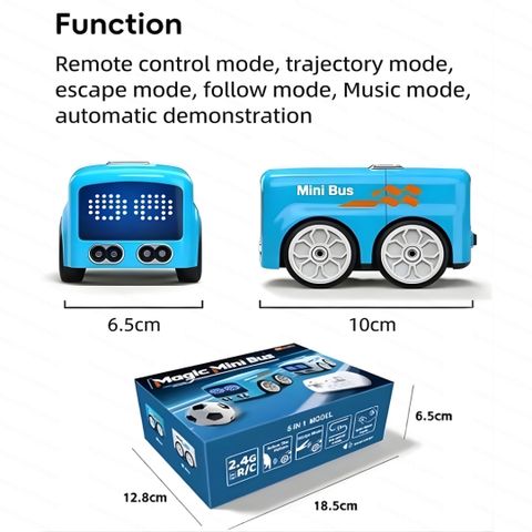 CANWELL Magic Remote Control Bus Toy – Gesture Sensor RC Car for Kids ...