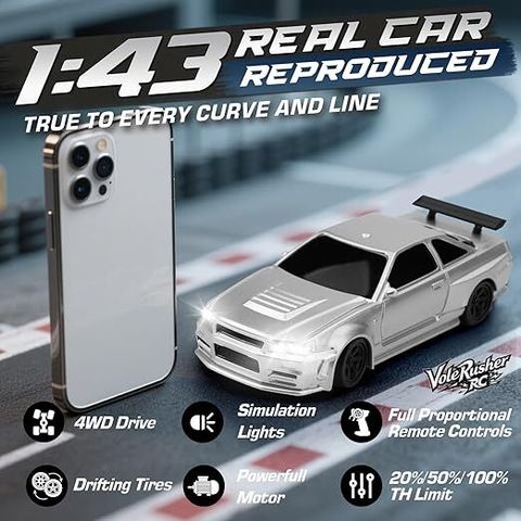 Bestie Toys RC 1/43 Scale Mini RC Drift Car - Micro Small with Full ...